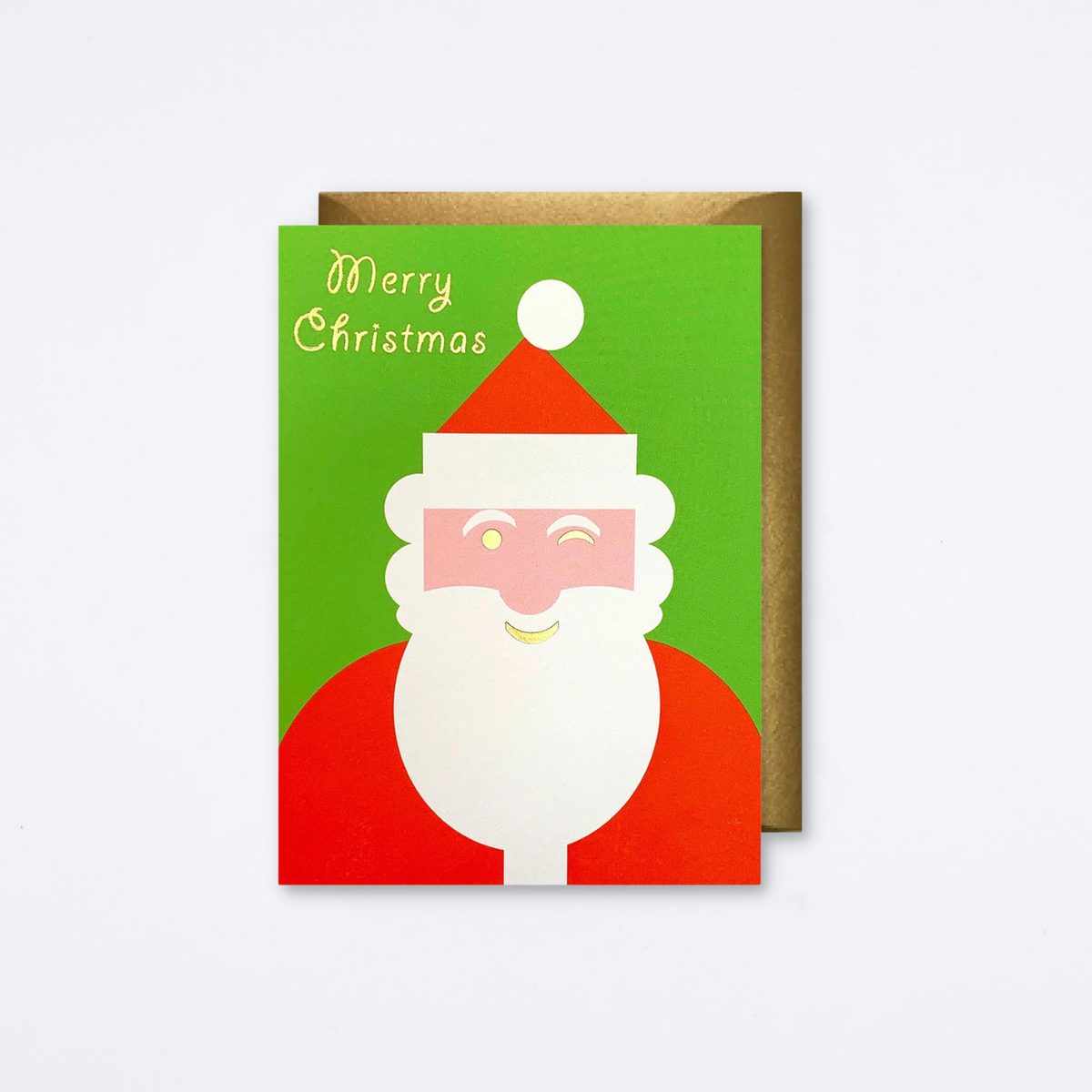 Christmas Winking Santa Card — Archer Paper Goods